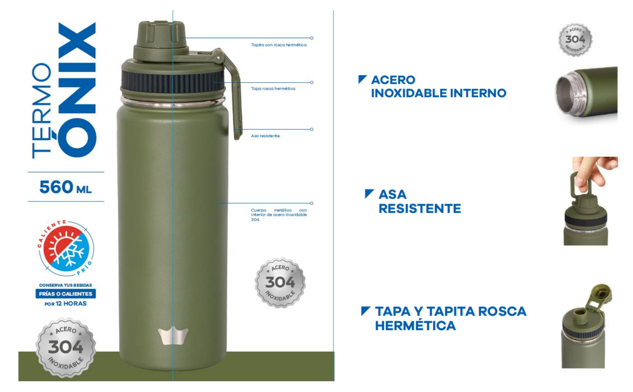 TERMO ONIX 560 ML - PAQUETE X 30 UNIDADES - Plasticos Rey